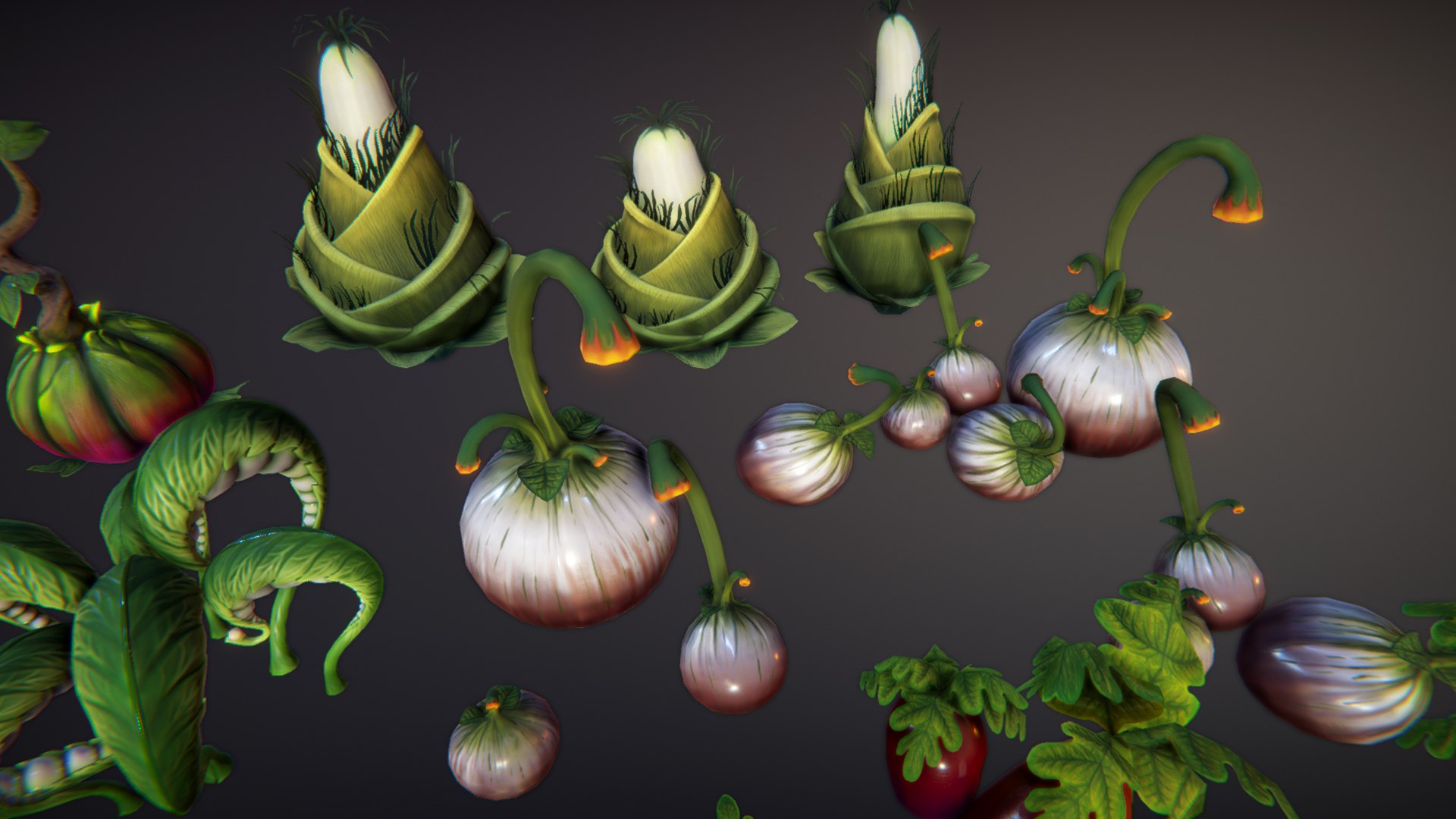 3D Fantasy Plants 2 Model - TurboSquid 1303079