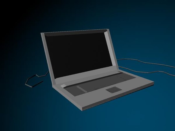 3d computer laptop
