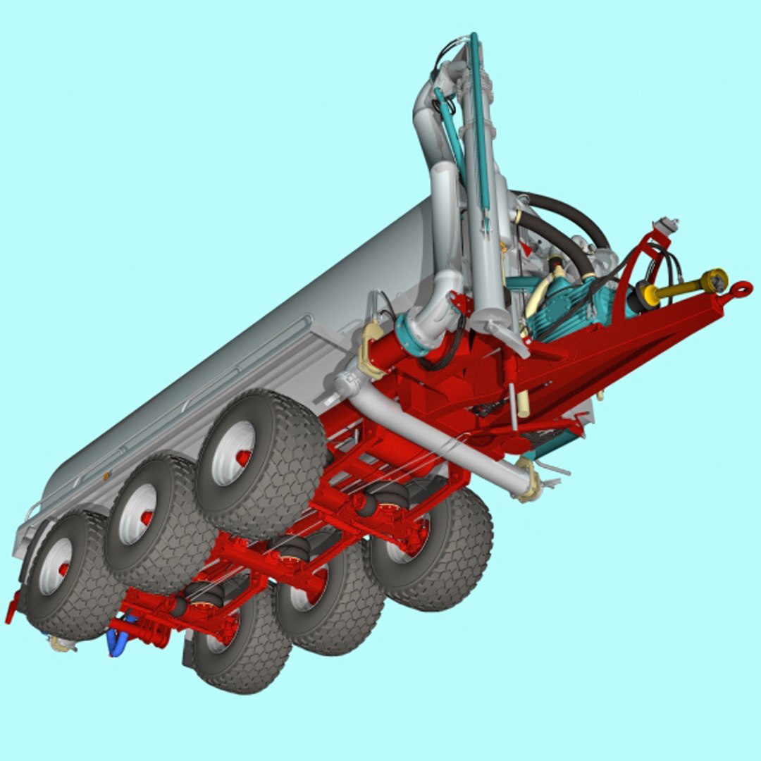 Tanker 3 Axle 3d Lwo
