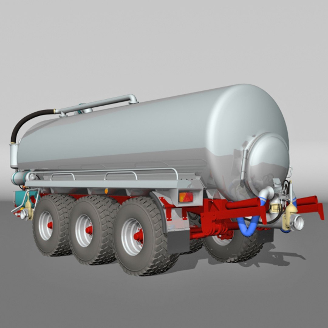 Tanker 3 Axle 3d Lwo