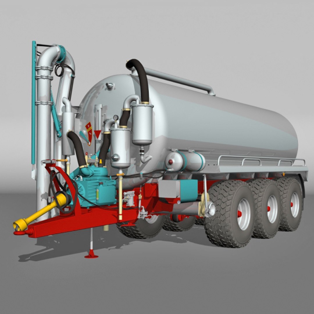 Tanker 3 Axle 3d Lwo