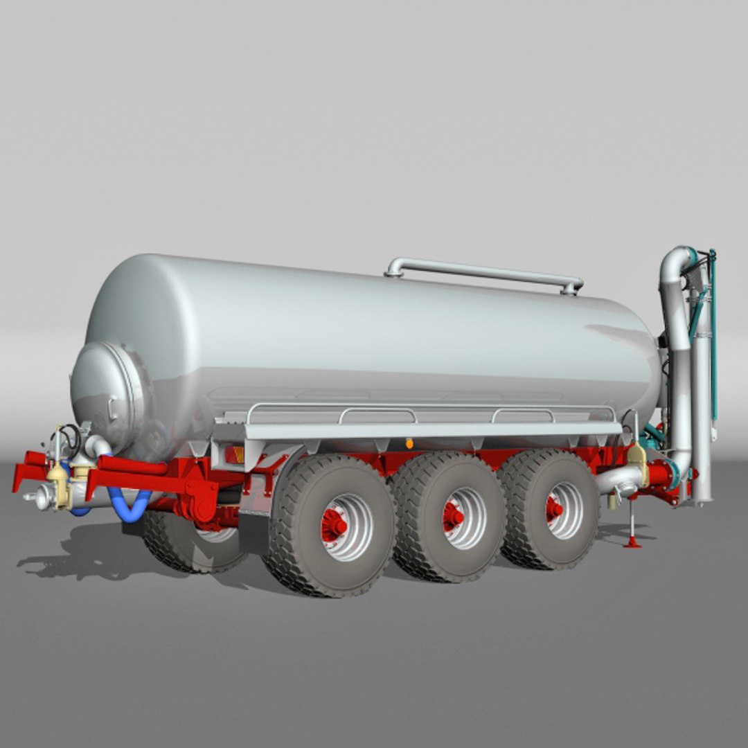 Tanker 3 Axle 3d Lwo