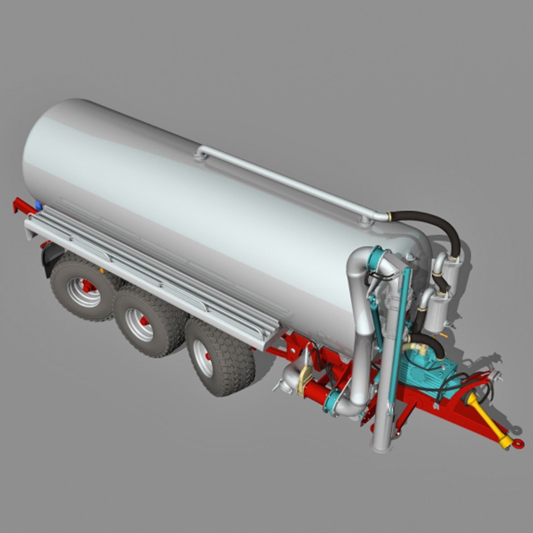 Tanker 3 Axle 3d Lwo
