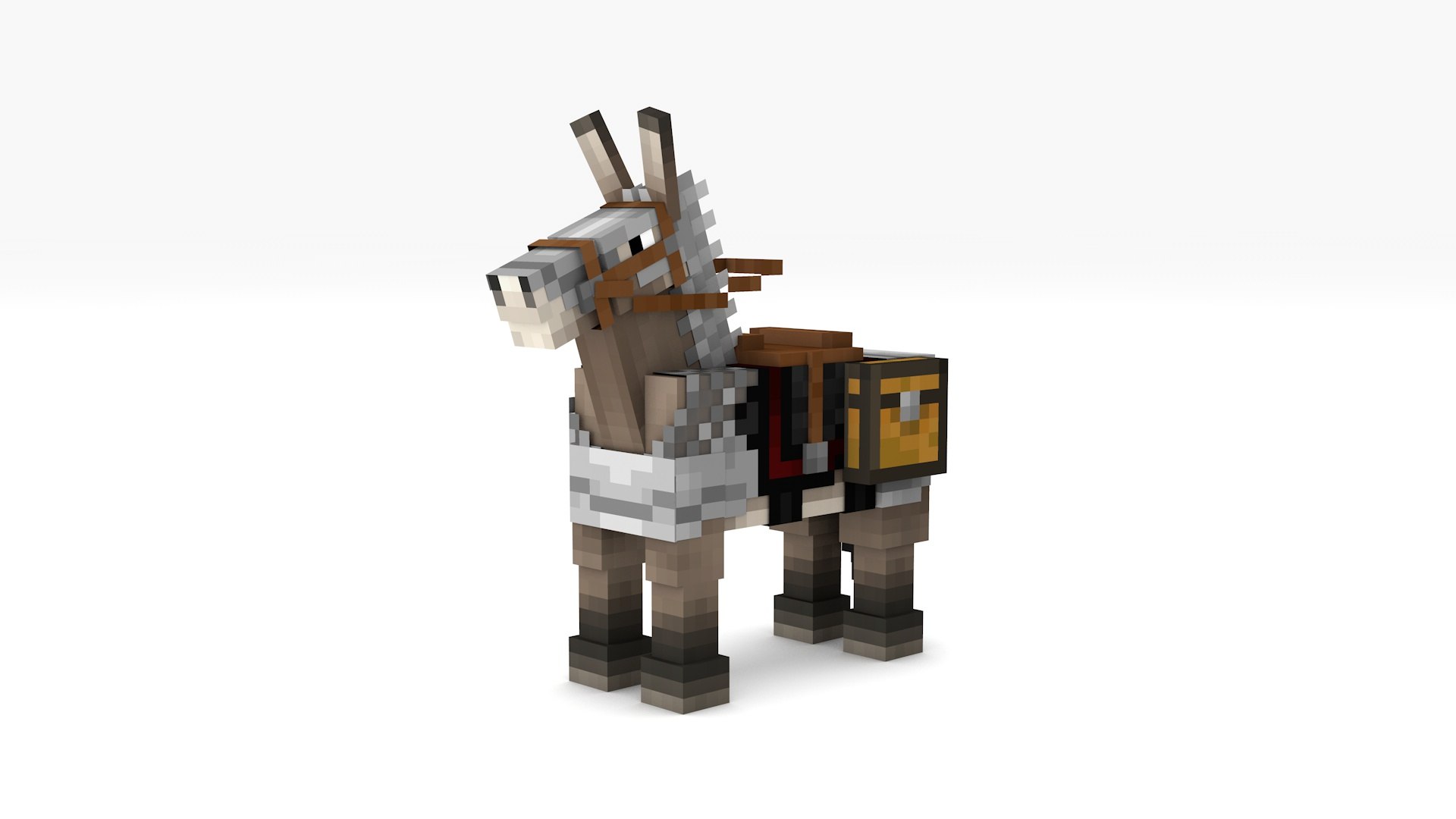 3D Donkey Minecraft - TurboSquid 2347421