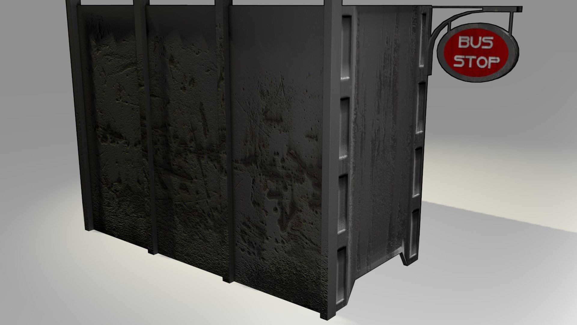 Bus Stop Bench Sign Model | 1144170 | TurboSquid