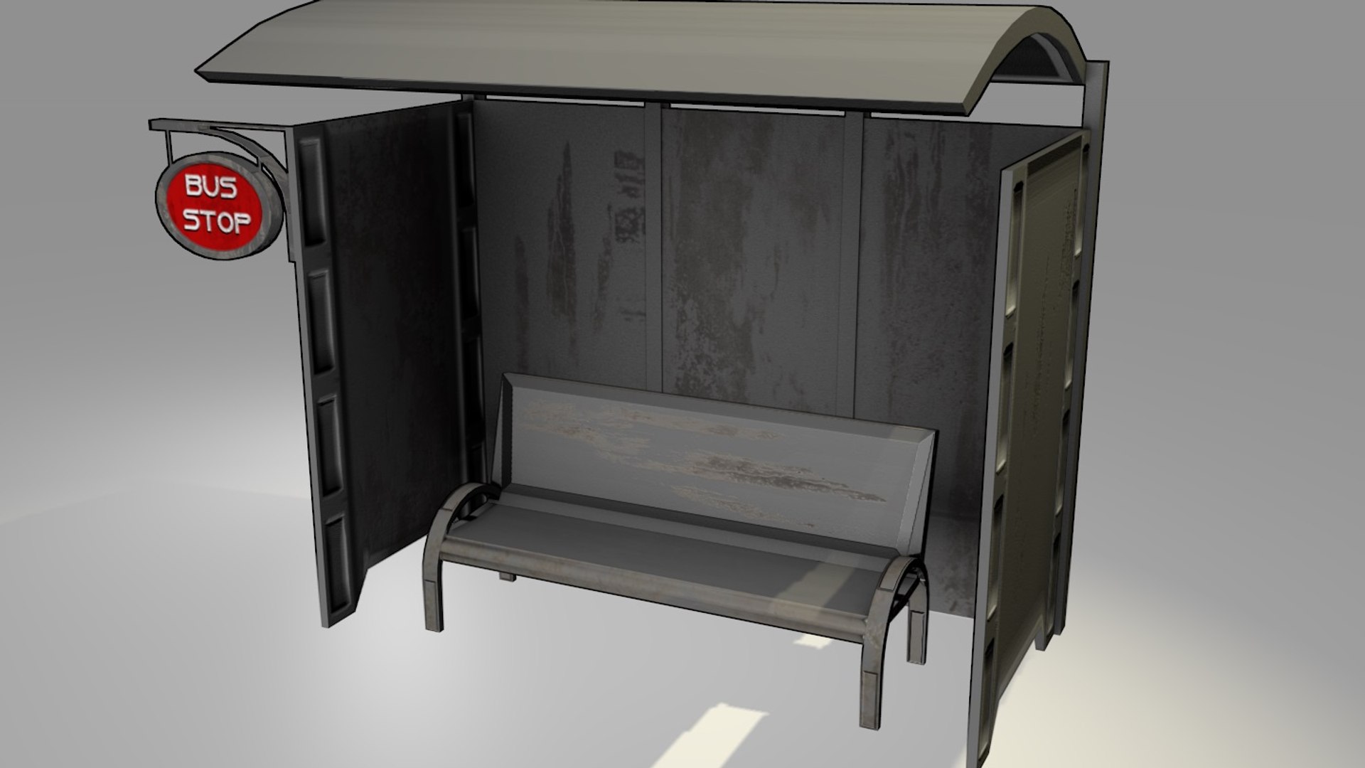 Bus Stop Bench Sign Model | 1144170 | TurboSquid