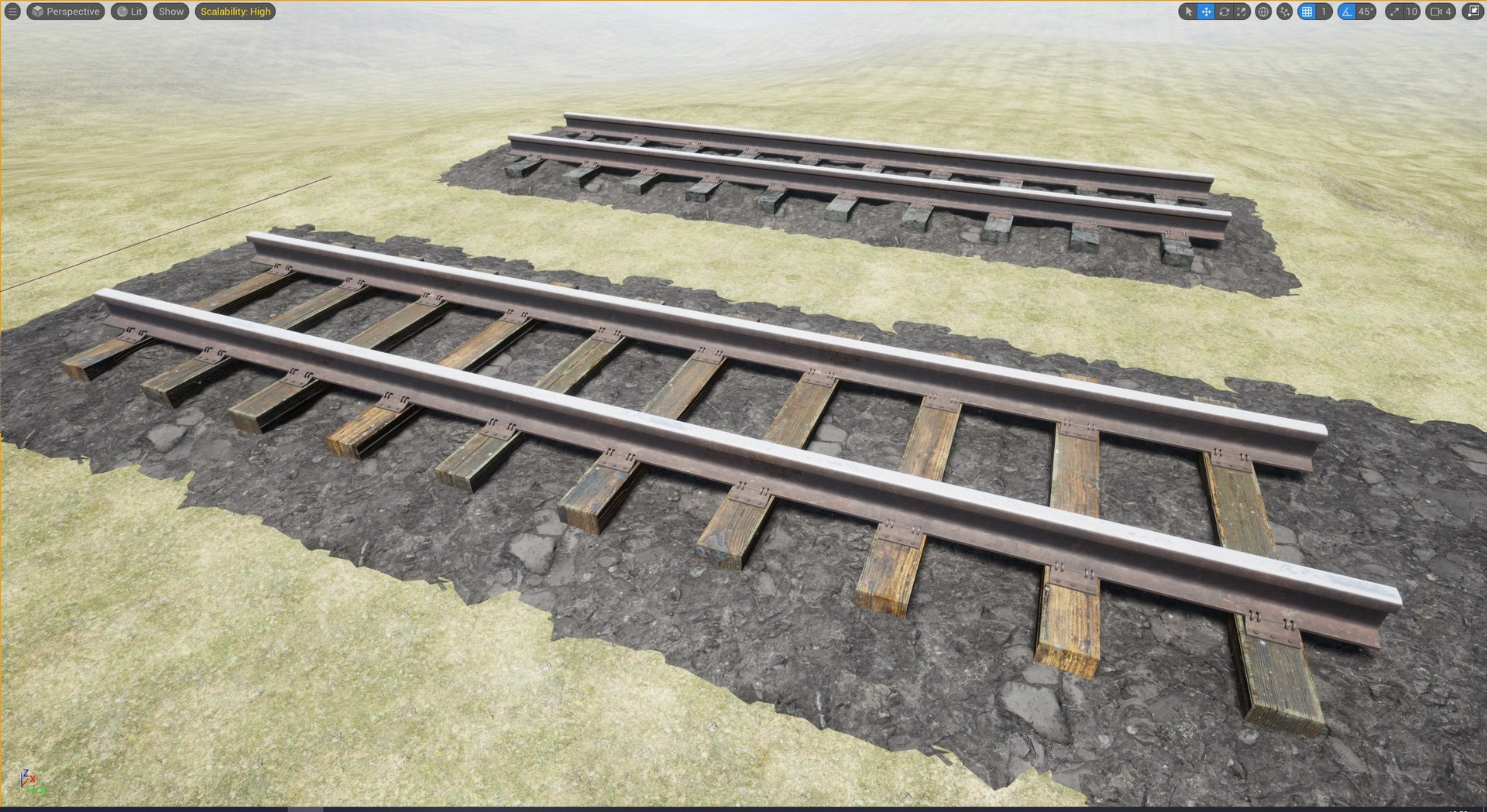 3D Railroad Tracks - TurboSquid 1974946