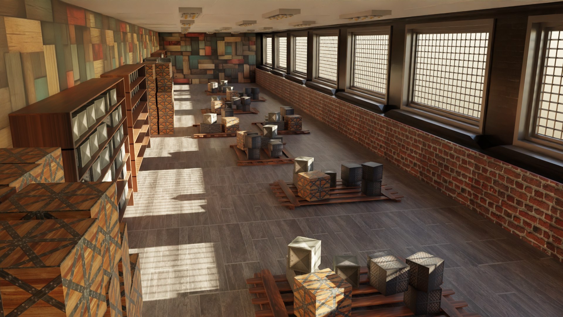 3D Corridor Warehouse - TurboSquid 2179918