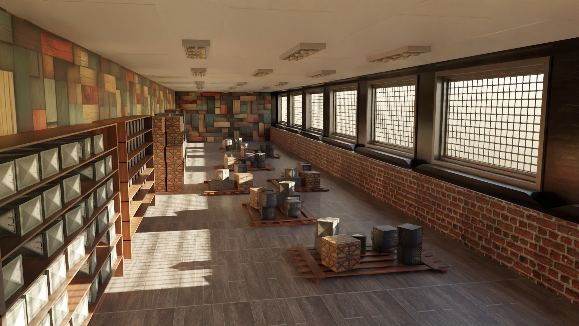 3D Corridor Warehouse - TurboSquid 2179918