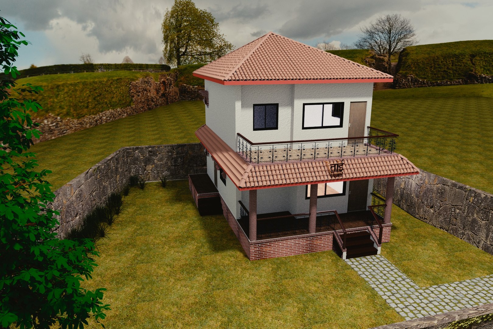 Town House 3D Model - TurboSquid 1234564