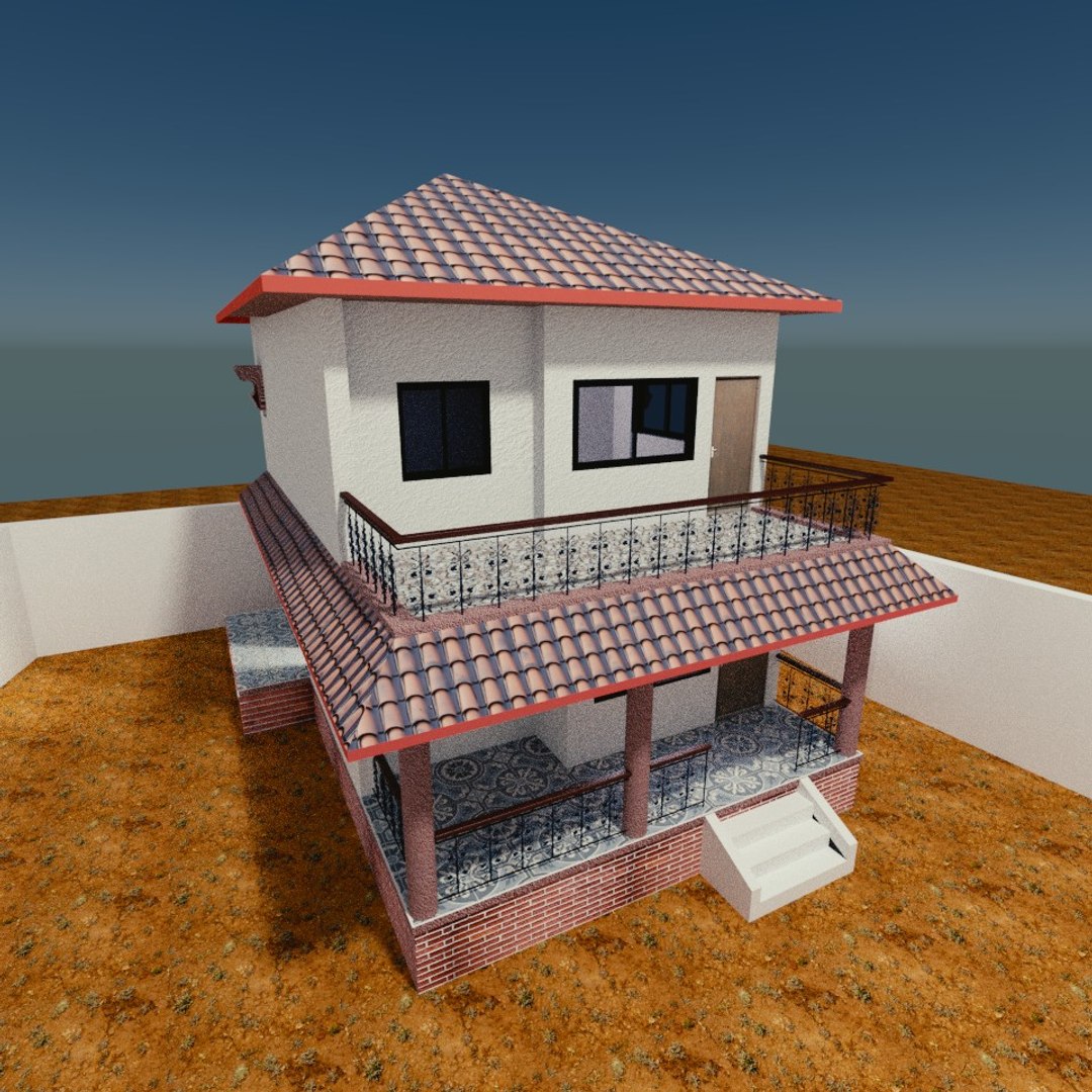 Town House 3D Model - TurboSquid 1234564