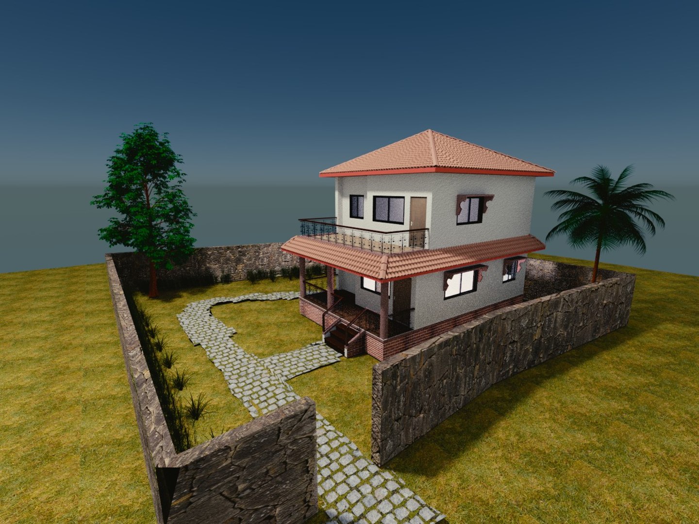 Town House 3D Model - TurboSquid 1234564