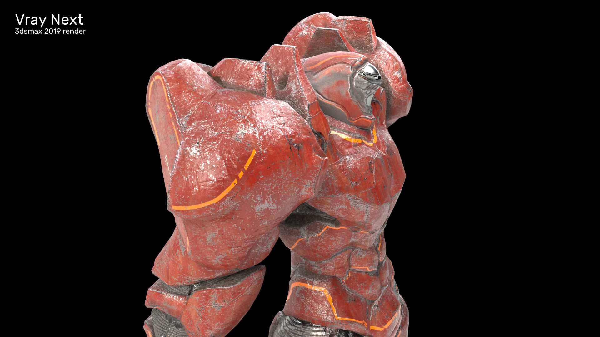 3D Giant Red Mecha - Game Ready Robot - TurboSquid 1754941