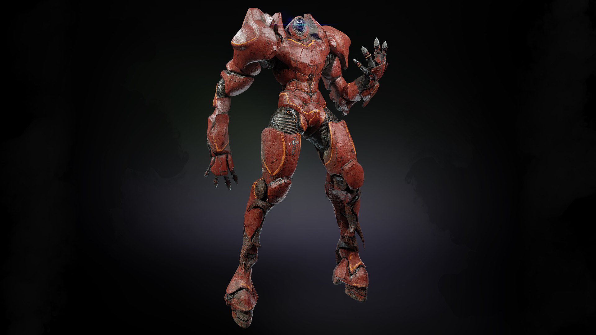 3D Giant Red Mecha - Game Ready Robot - TurboSquid 1754941