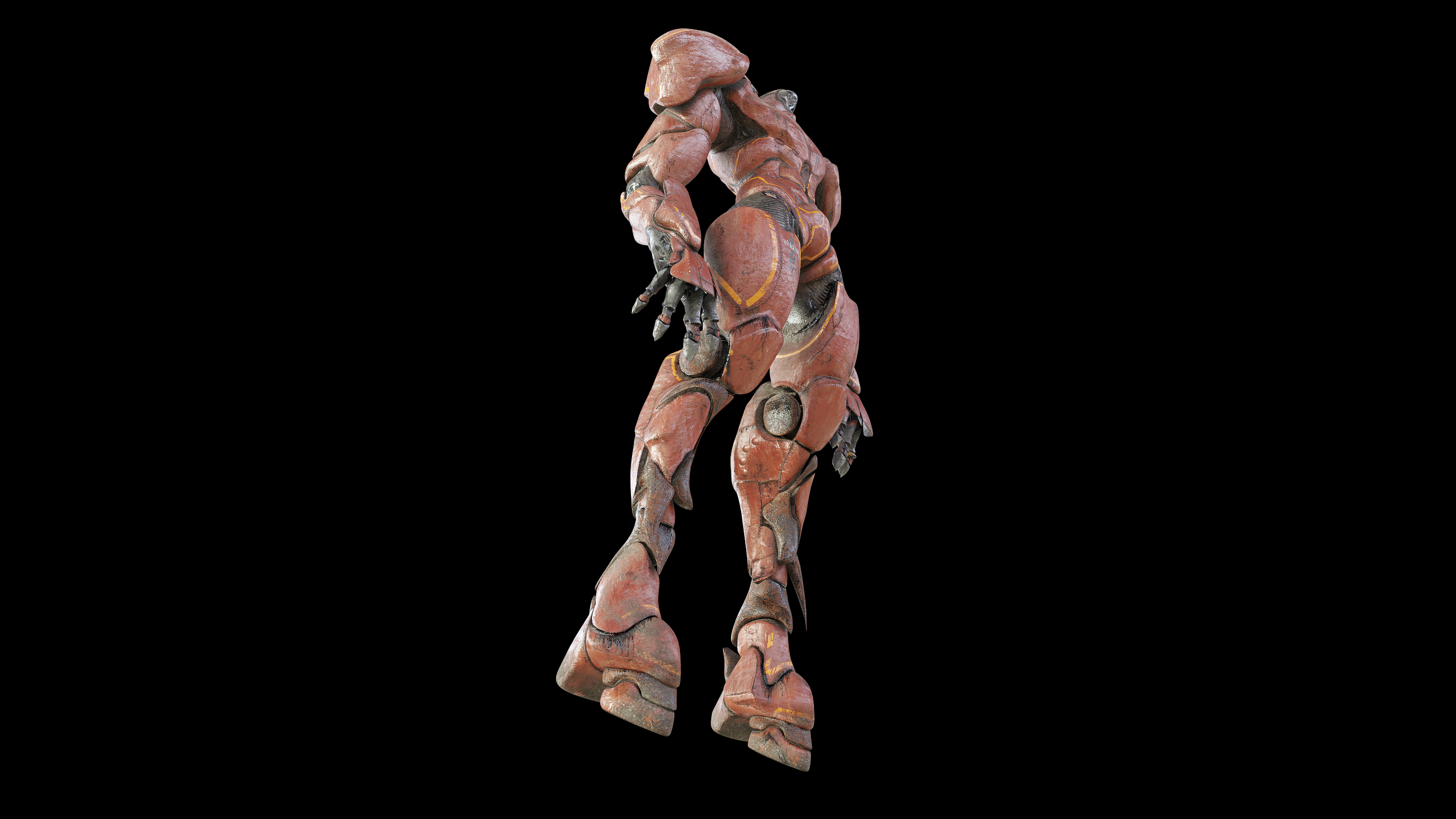 3D Giant Red Mecha - Game Ready Robot - TurboSquid 1754941