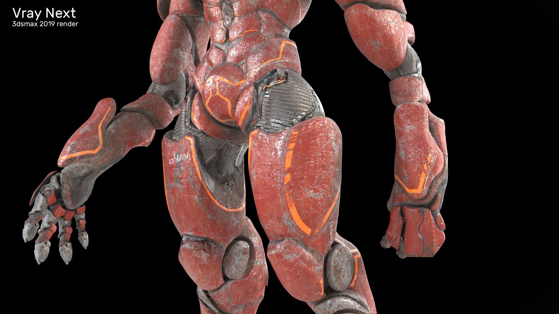 3D Giant Red Mecha - Game Ready Robot - TurboSquid 1754941