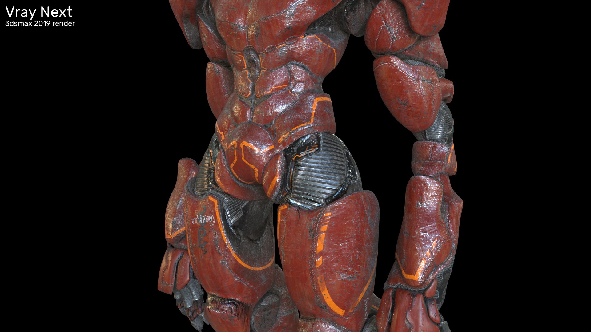 3D Giant Red Mecha - Game Ready Robot - TurboSquid 1754941