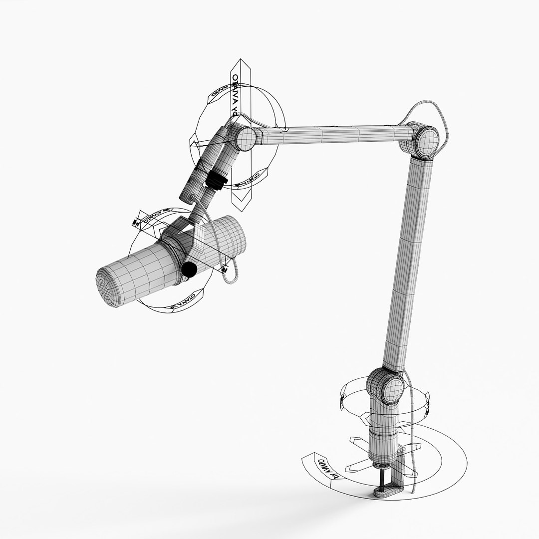 Microphone Shure Boom Arm Blue 3D - TurboSquid 1851413