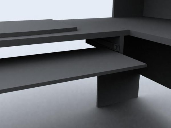 3d computer table desk model