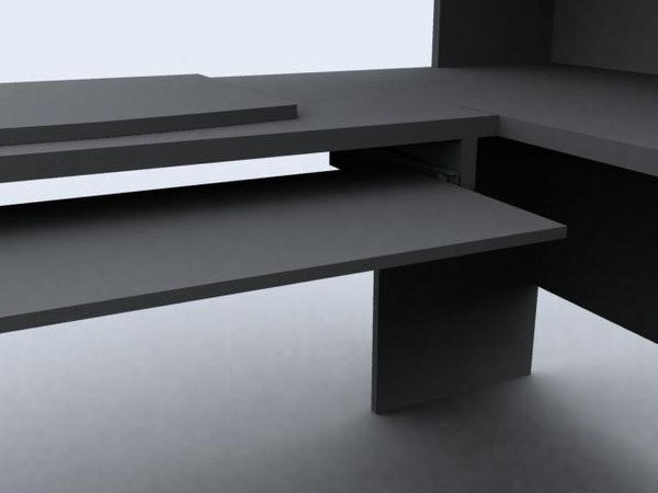 3d computer table desk model