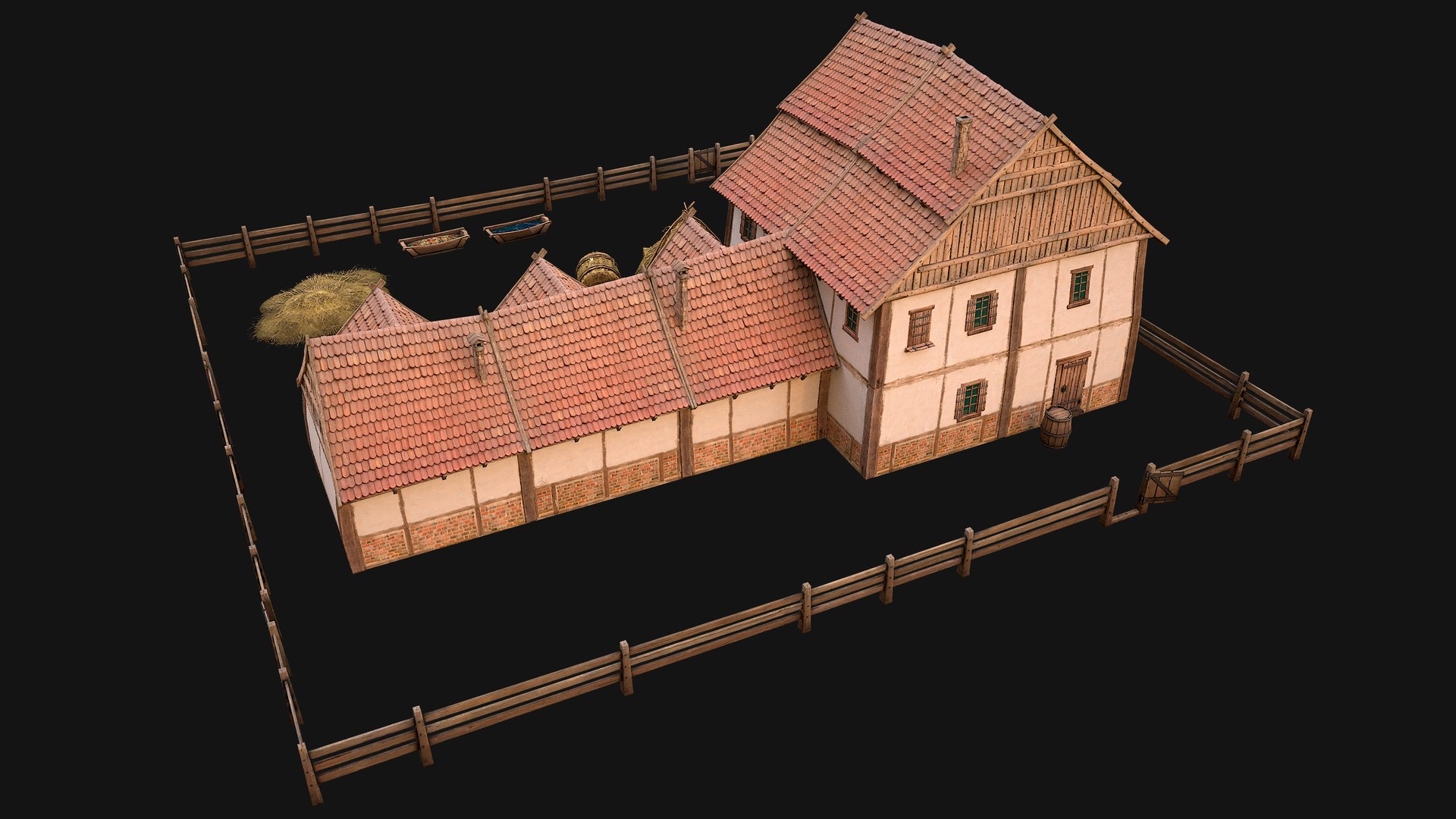 Medieval Stable Farm House 3D Model - TurboSquid 2212060