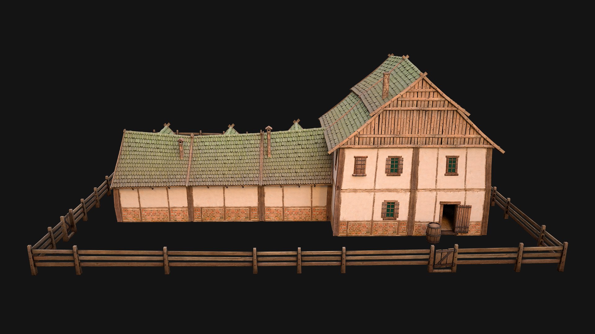 Medieval Stable Farm House 3D Model - TurboSquid 2212060