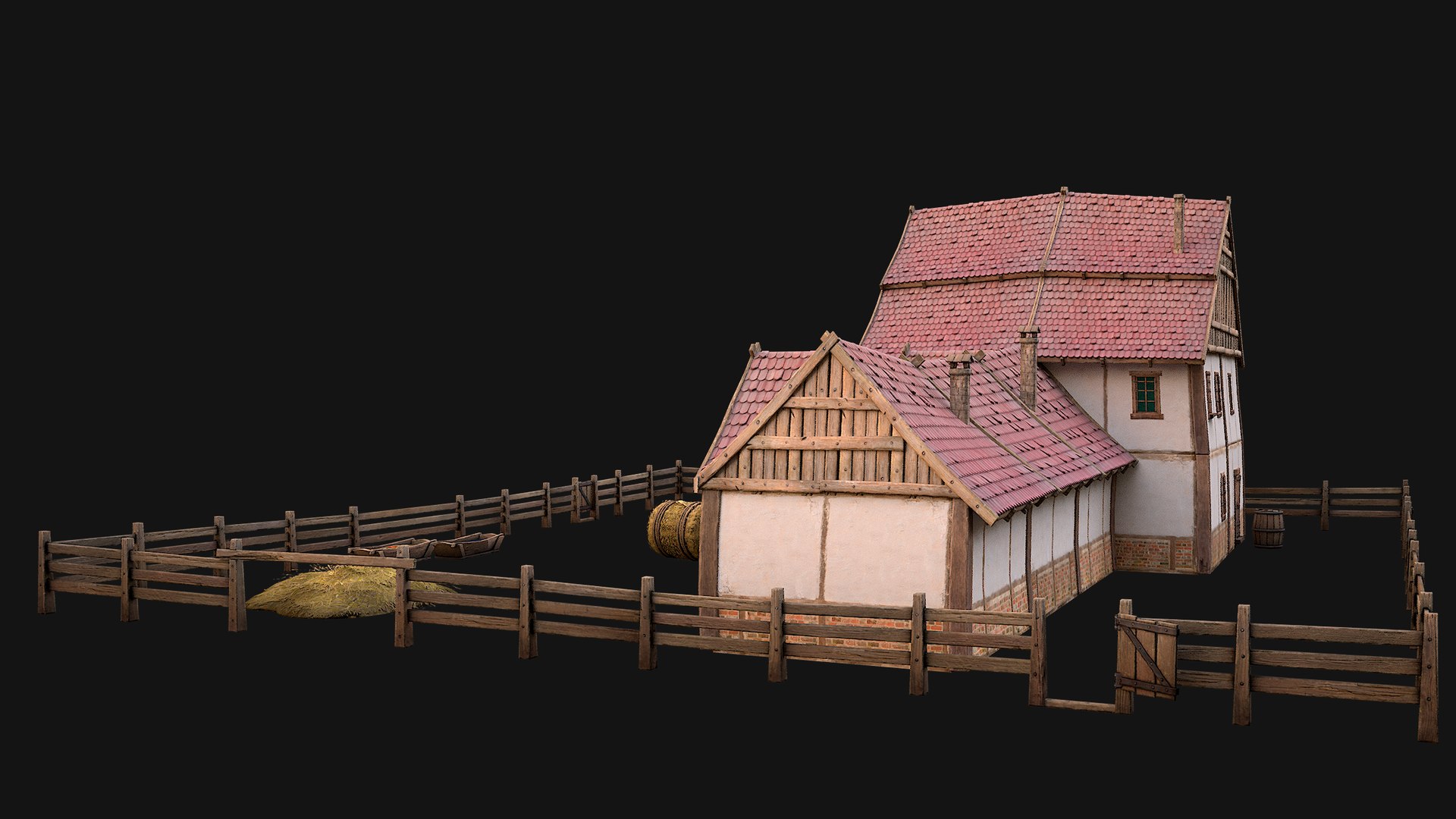 Medieval Stable Farm House 3D Model - TurboSquid 2212060