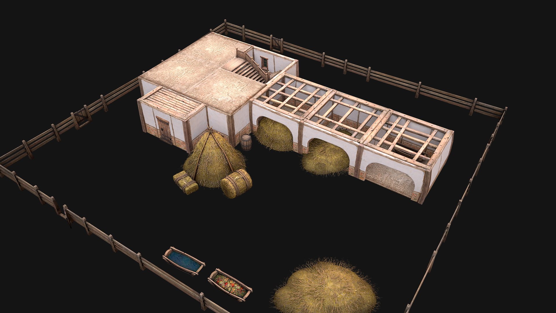 Medieval Stable Farm House 3D Model - TurboSquid 2212060