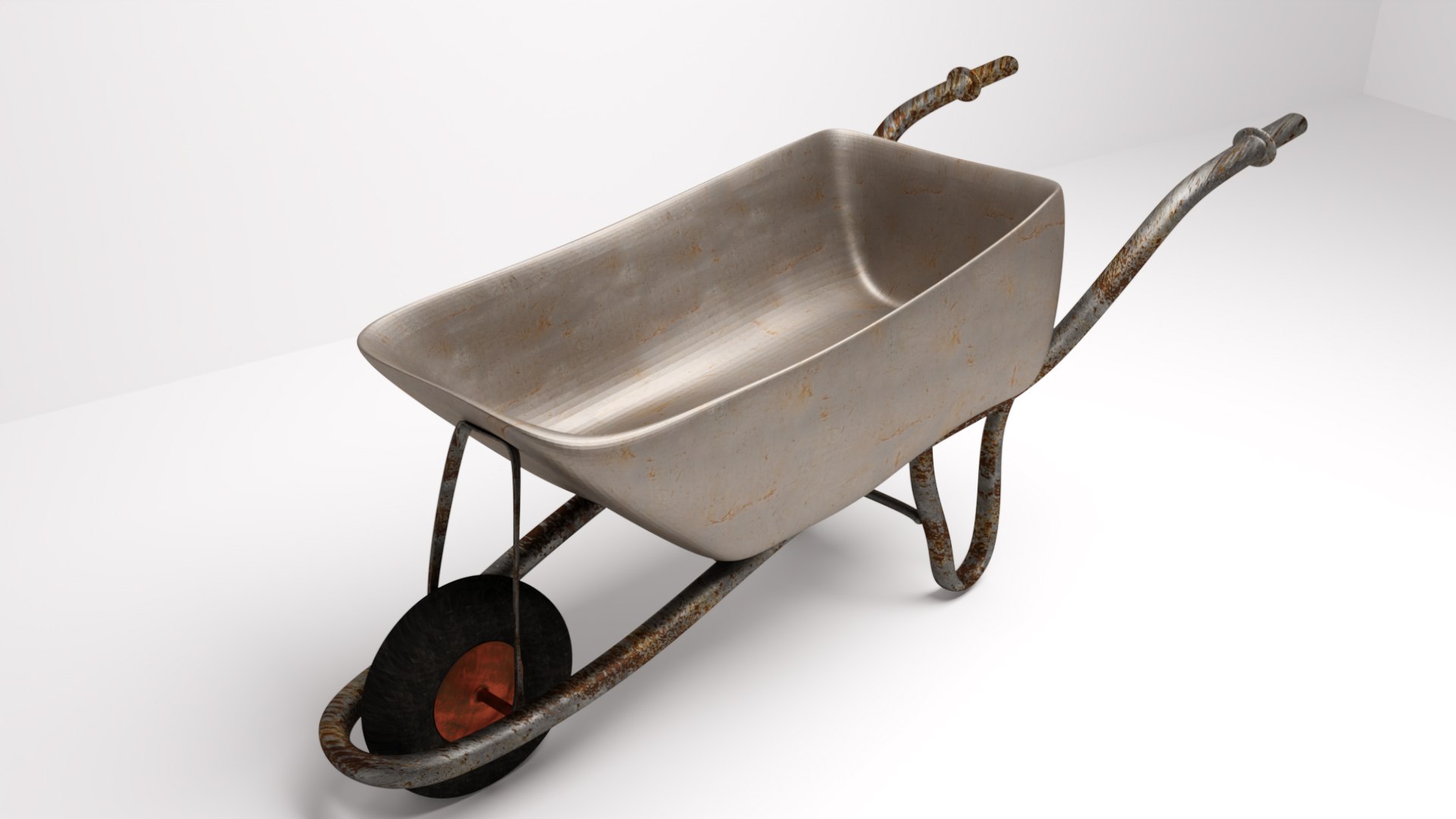 3D Rusty Wheel Barrow Model - TurboSquid 1986770