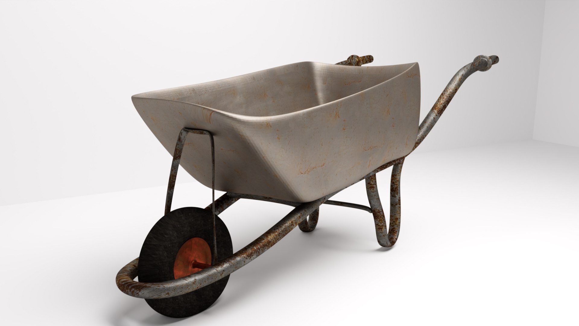 3D Rusty Wheel Barrow Model - TurboSquid 1986770