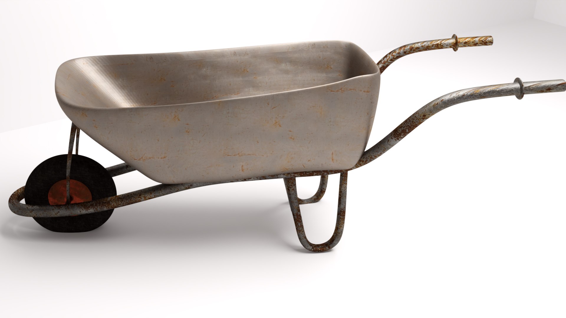 3D Rusty Wheel Barrow Model - TurboSquid 1986770