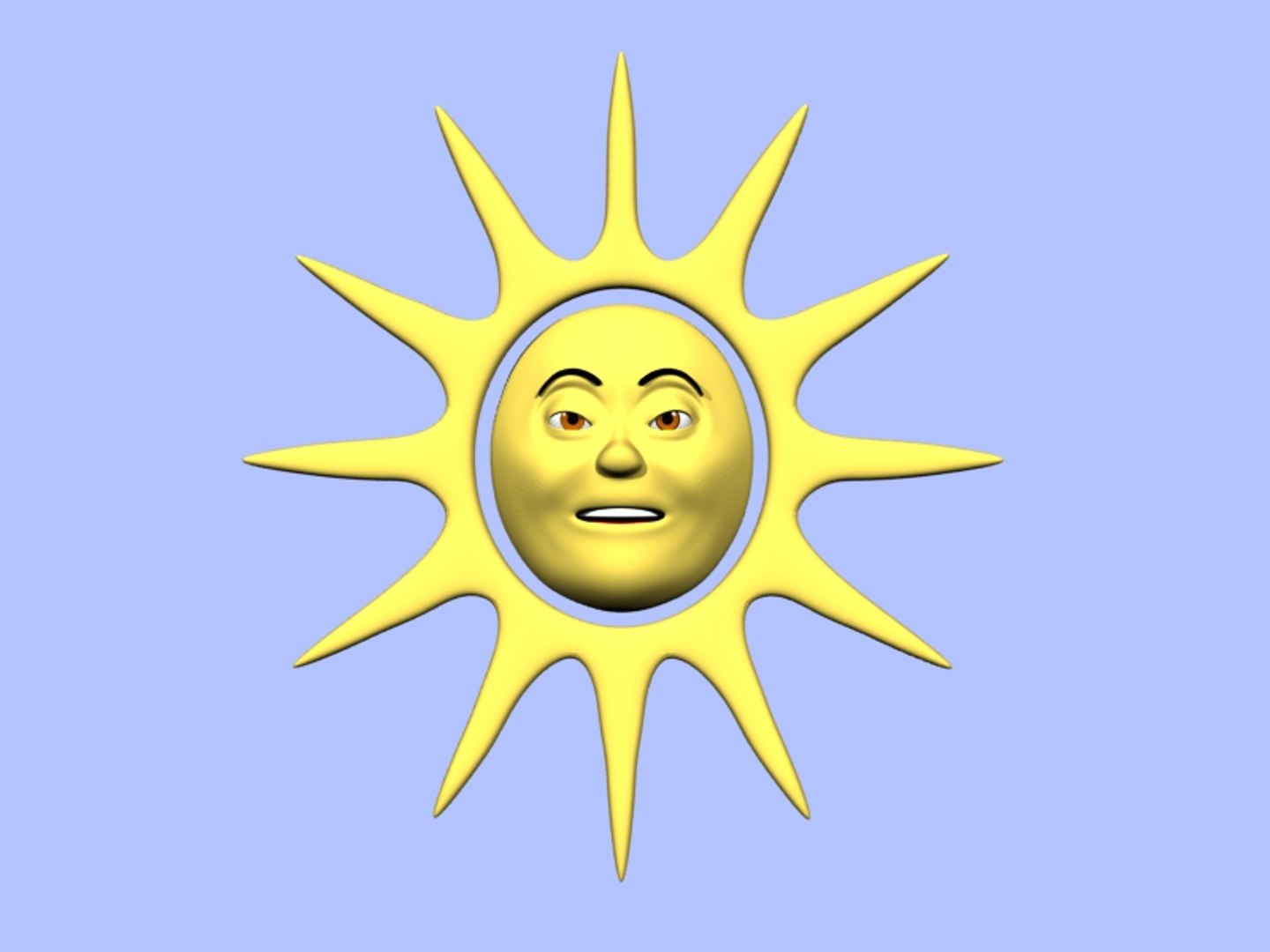 Lwo Cartoon Sun Character Animation