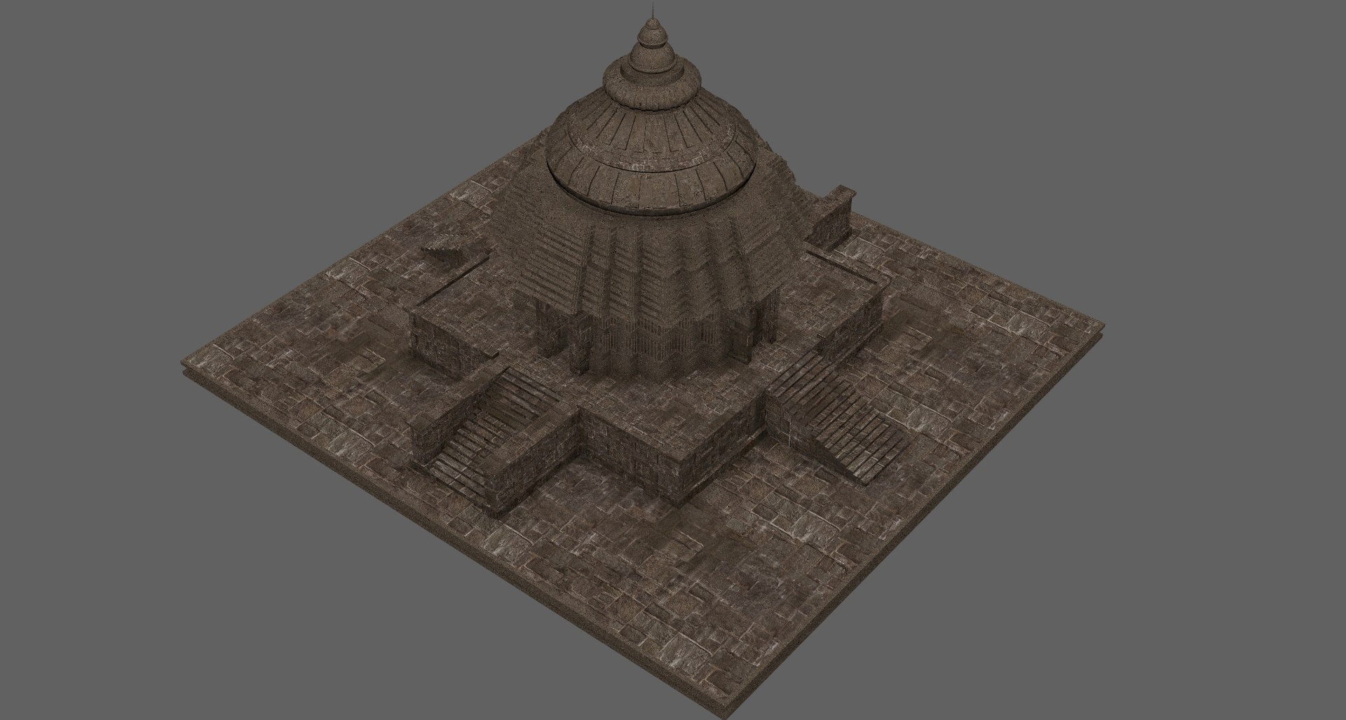 3D Model Ancient Indian Kornak Building - TurboSquid 2323679