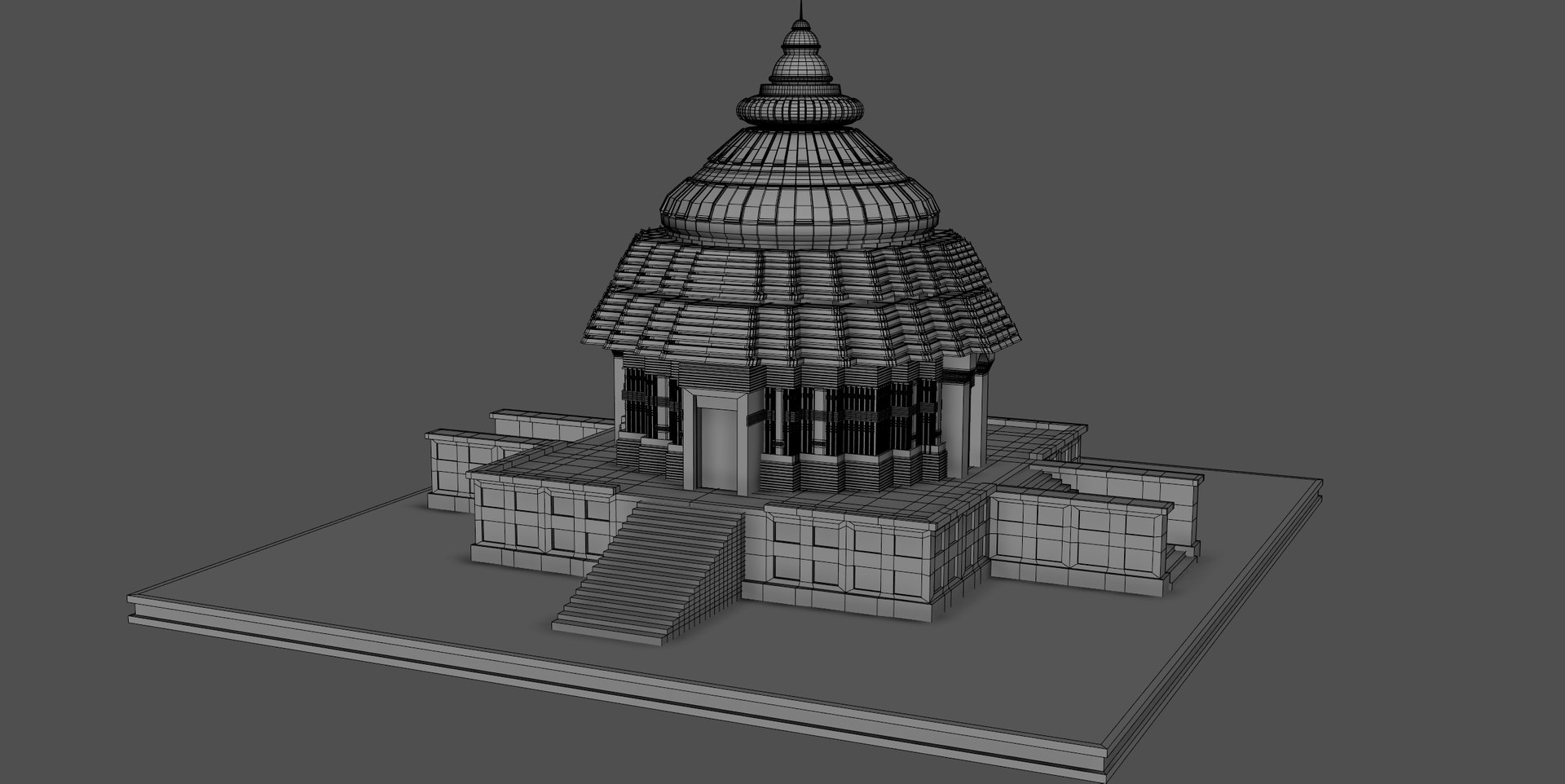 3D Model Ancient Indian Kornak Building - TurboSquid 2323679