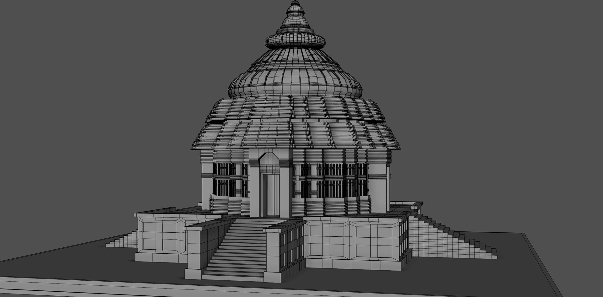 3D Model Ancient Indian Kornak Building - TurboSquid 2323679