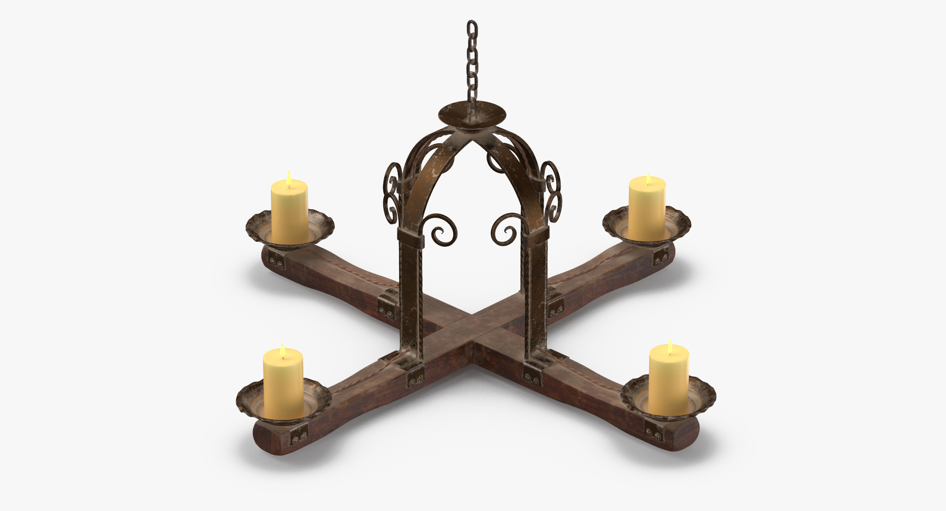 Medieval Lighting Set 3d Model