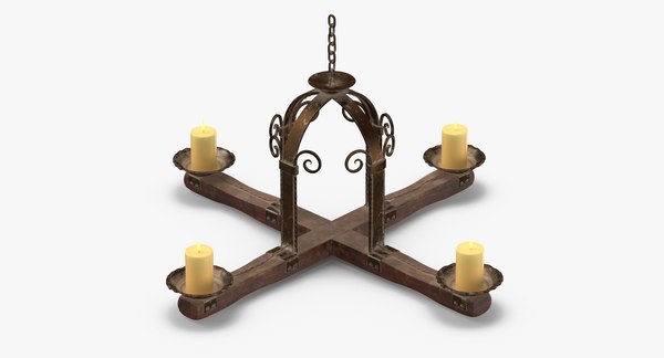 medieval lighting set 3d model