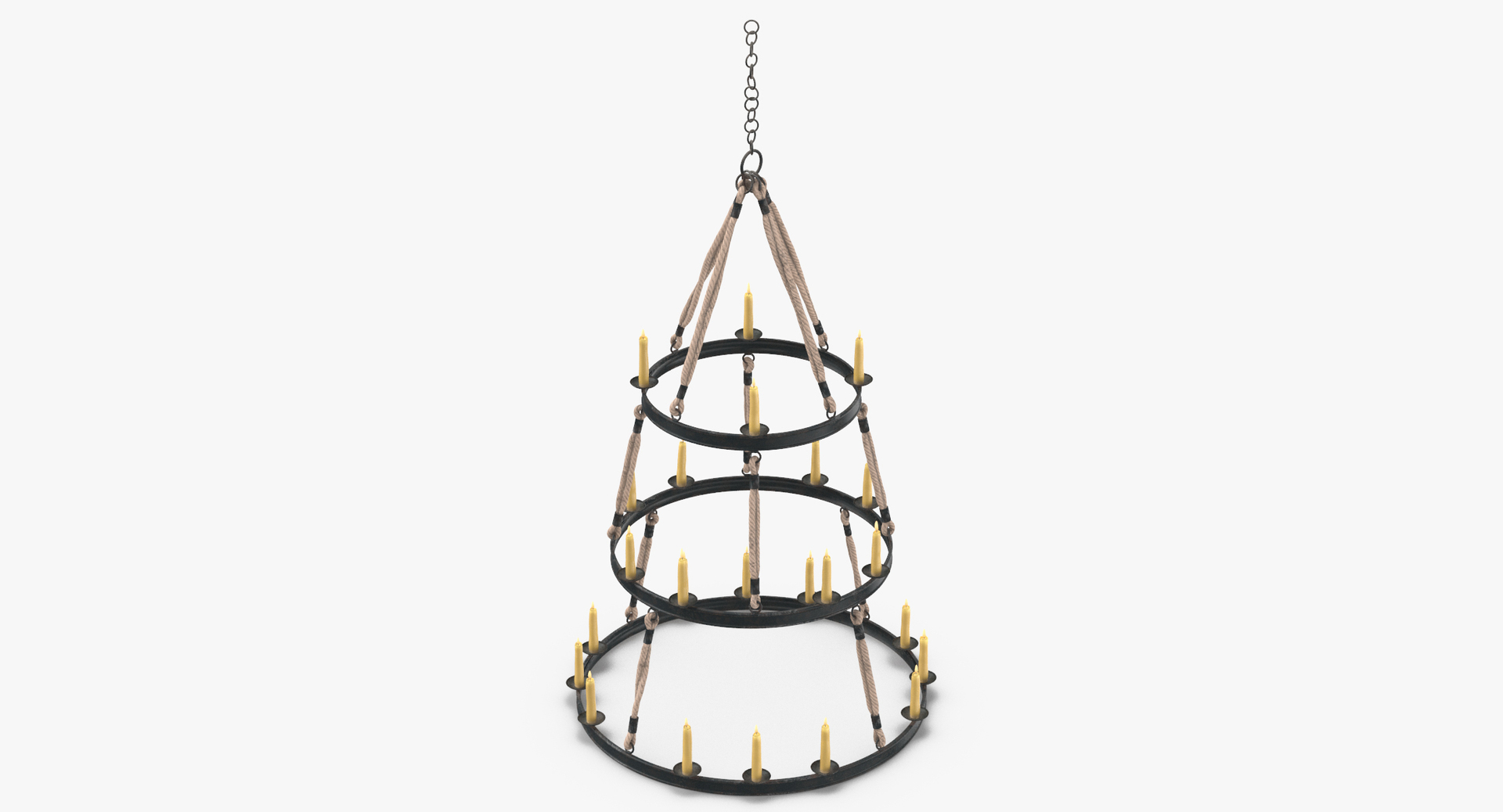 Medieval Lighting Set 3d Model