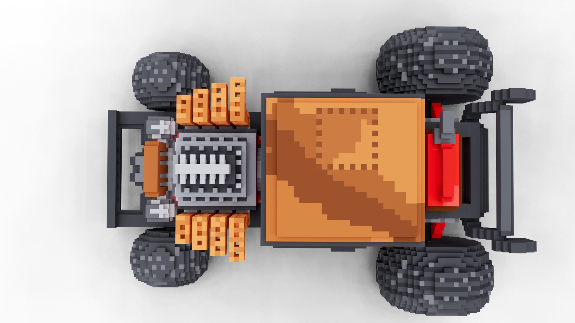3D Voxel Hotrod Car - TurboSquid 1989239
