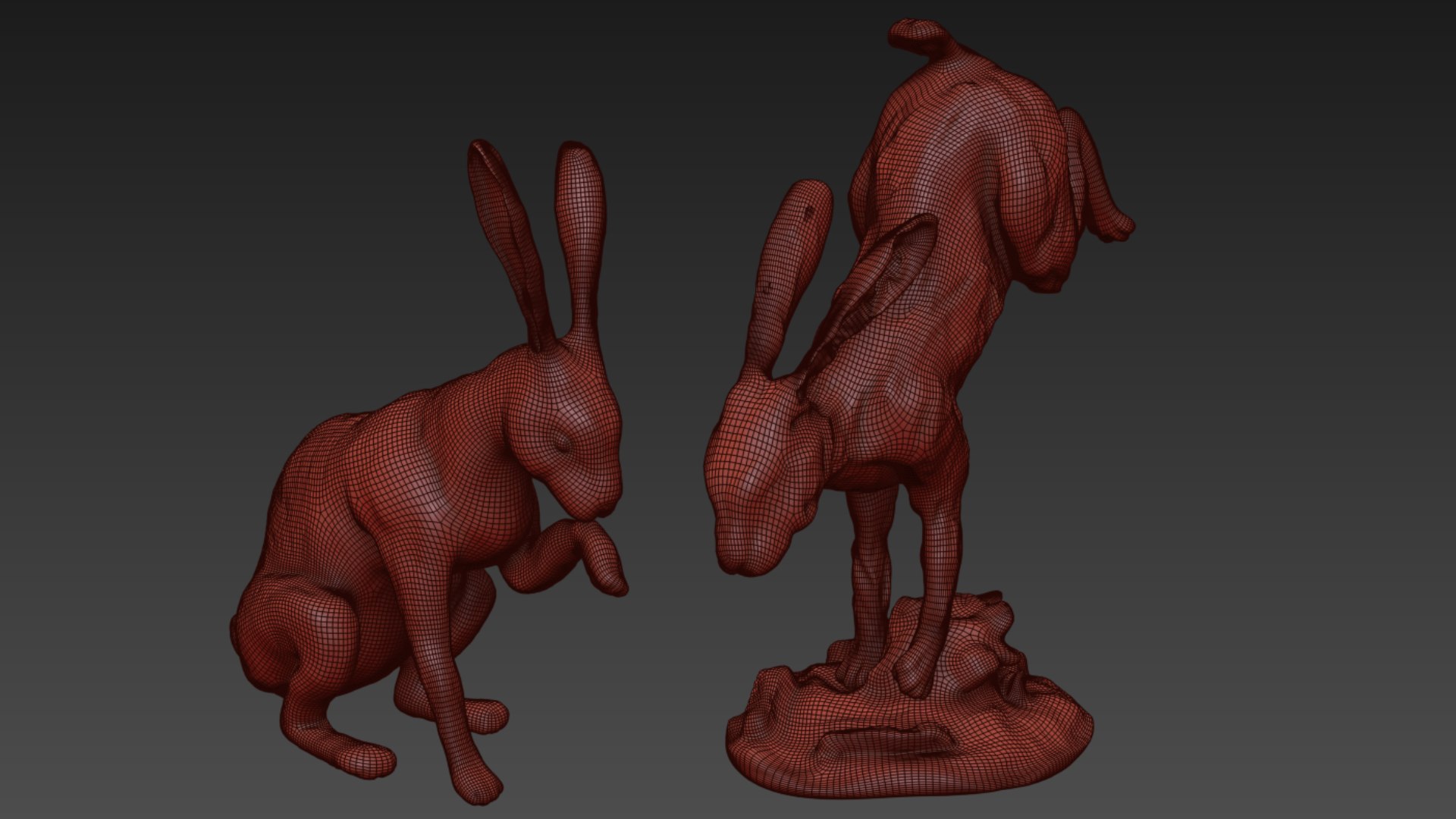 3D Model Hares Figurine Set 002 - TurboSquid 2141479