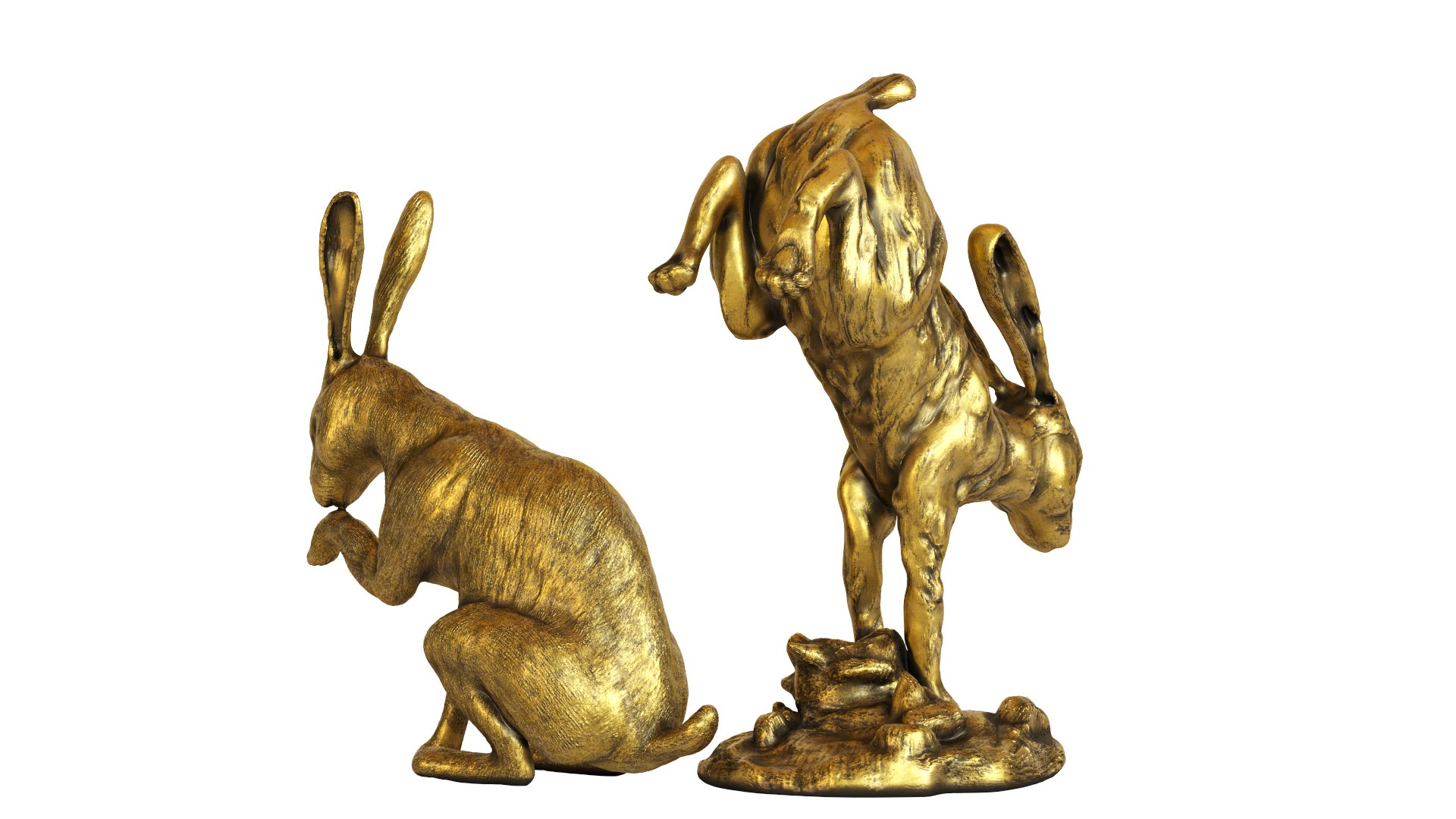 3D Model Hares Figurine Set 002 - TurboSquid 2141479