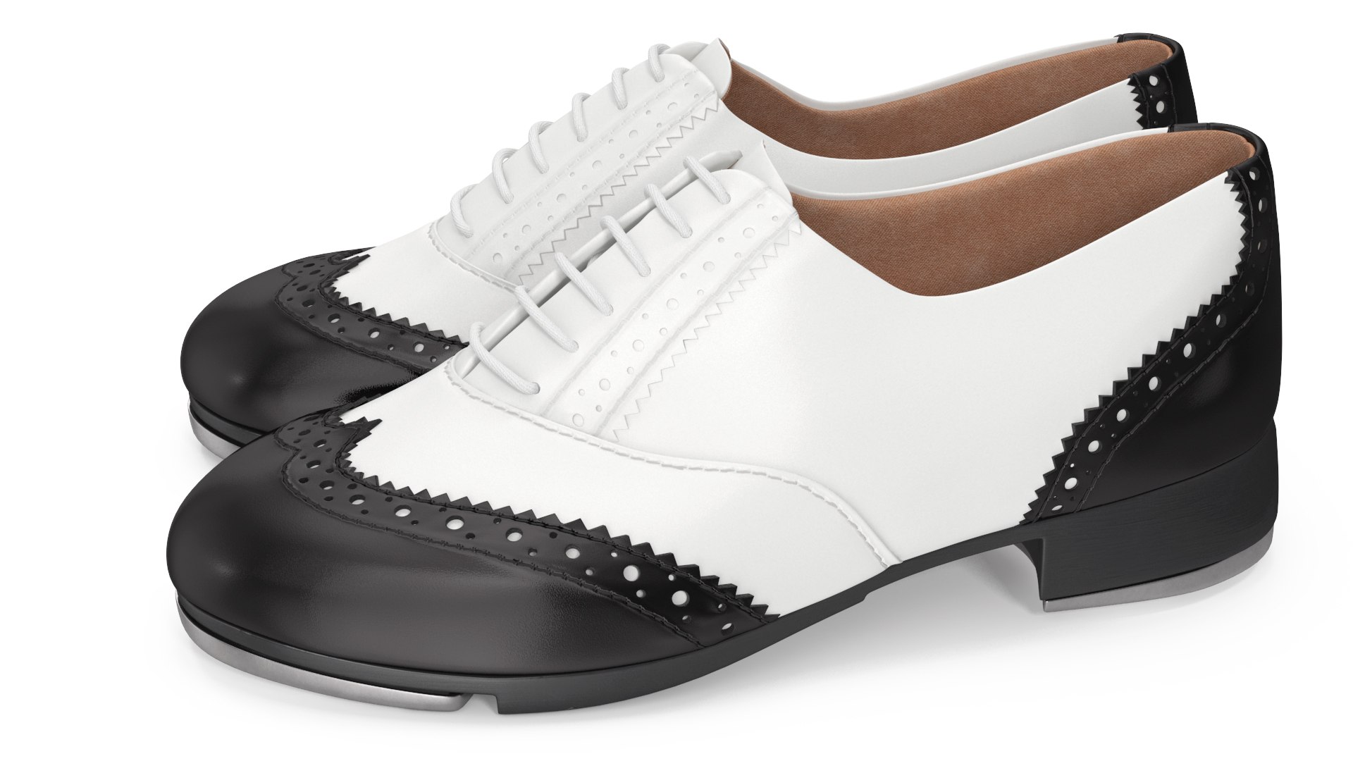 White Black Tap Shoes Model - TurboSquid 2015857