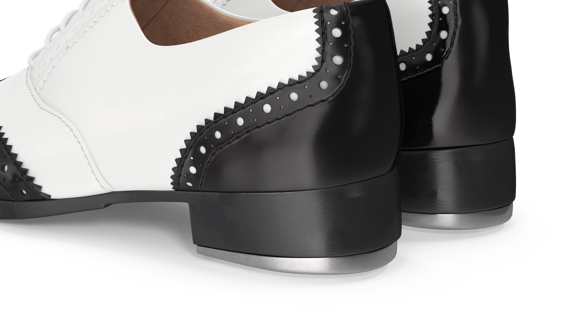 White Black Tap Shoes Model - TurboSquid 2015857