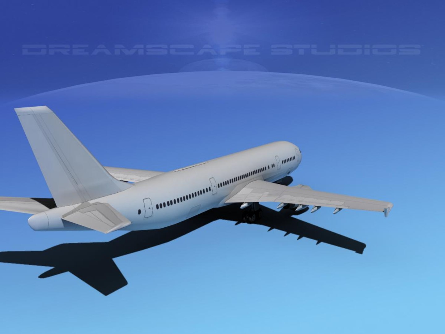 Airline Airbus A300 3d Model