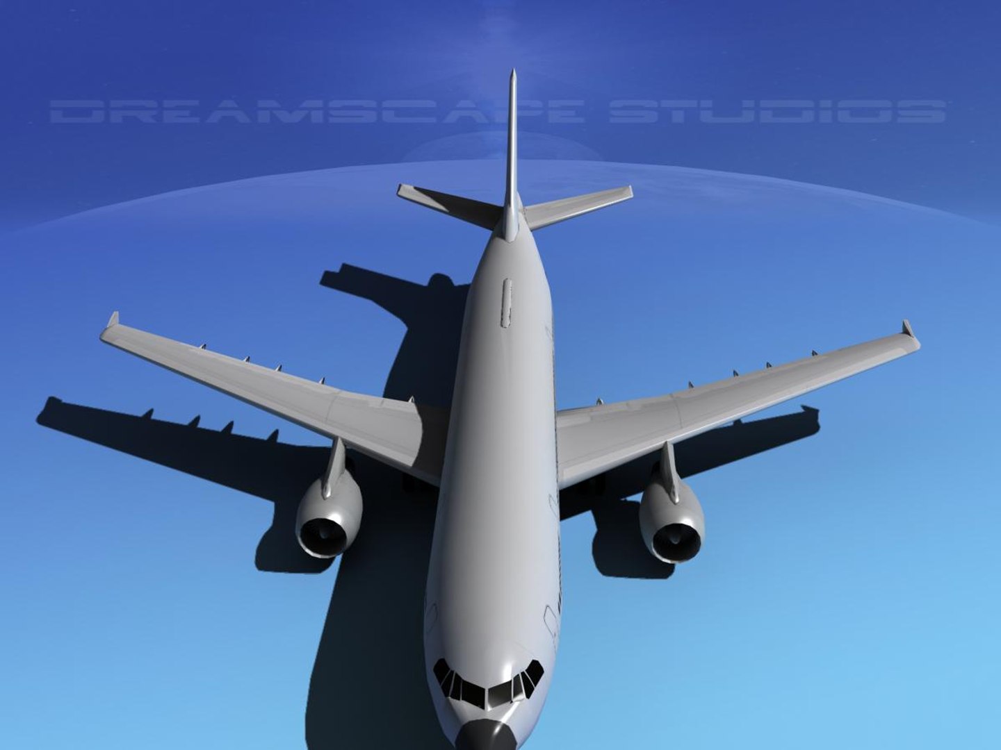 Airline Airbus A300 3d Model