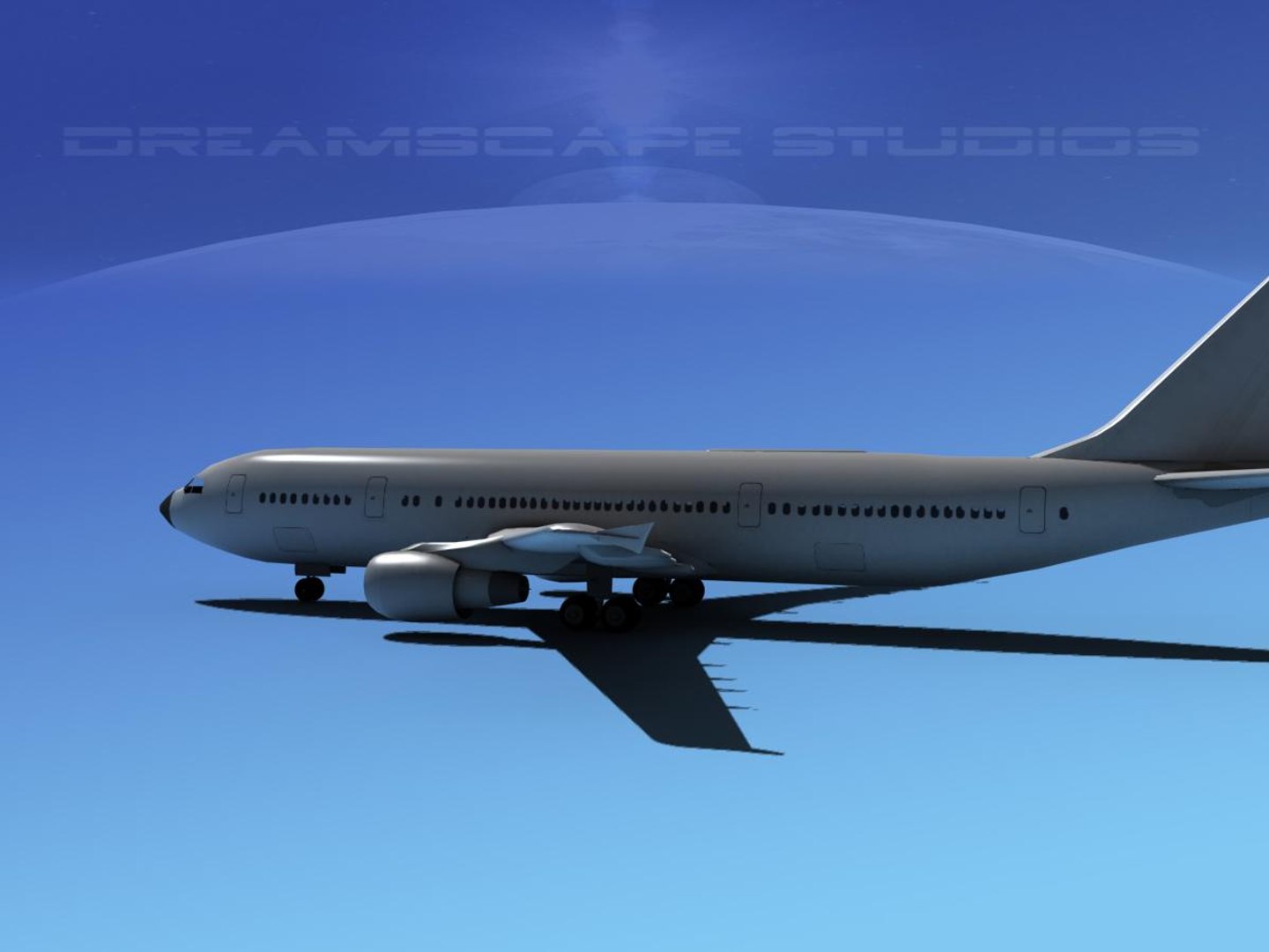 Airline Airbus A300 3d Model