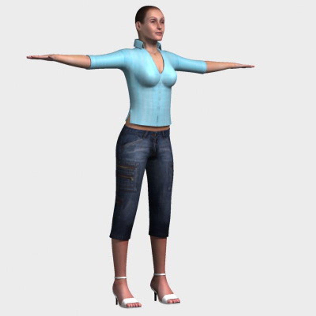 Character Woman Female 3d Max