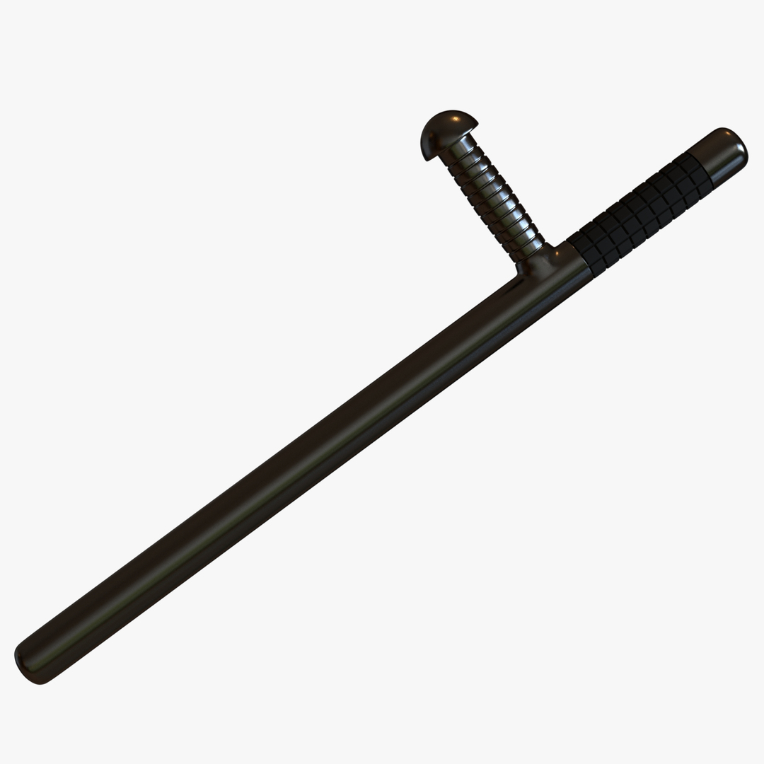 police baton 3d obj