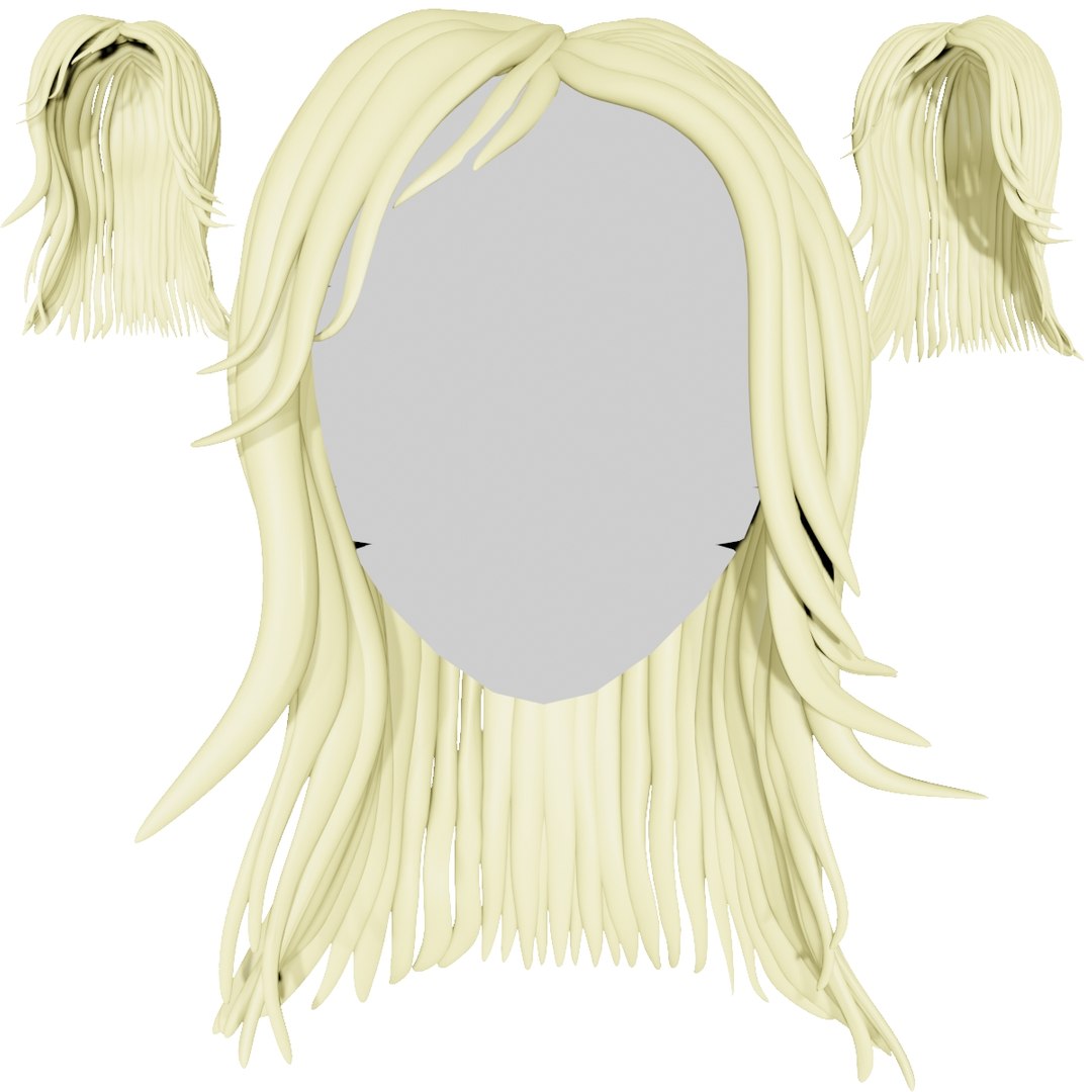 3D Hair wigs model - TurboSquid 1814345