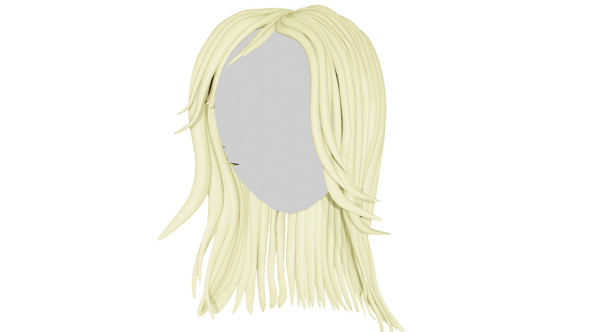 3D Hair Wigs Model - TurboSquid 1814345